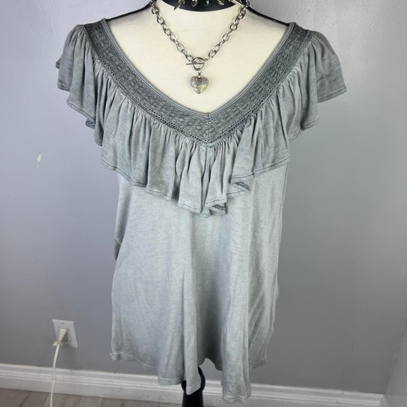 Faded Glory | Tops | Mori Key Gray Blouse | Poshmark